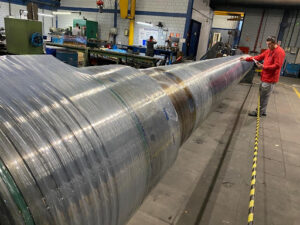 Recuperação de haste hidráulica de grande porte – Sulcromo